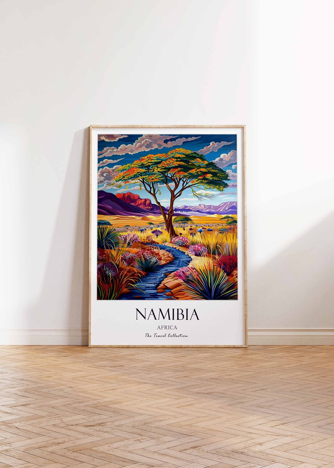 Namibia Poster, Desert Poster, African Poster, Wildlife Poster, African ...