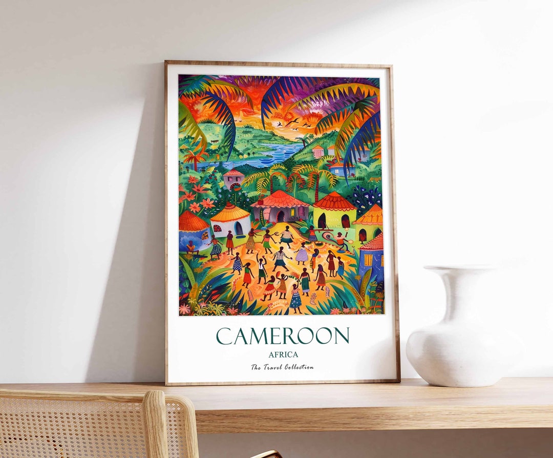 Cameroon Poster, Africa Poster, Travel Poster, Rainforest Poster ...