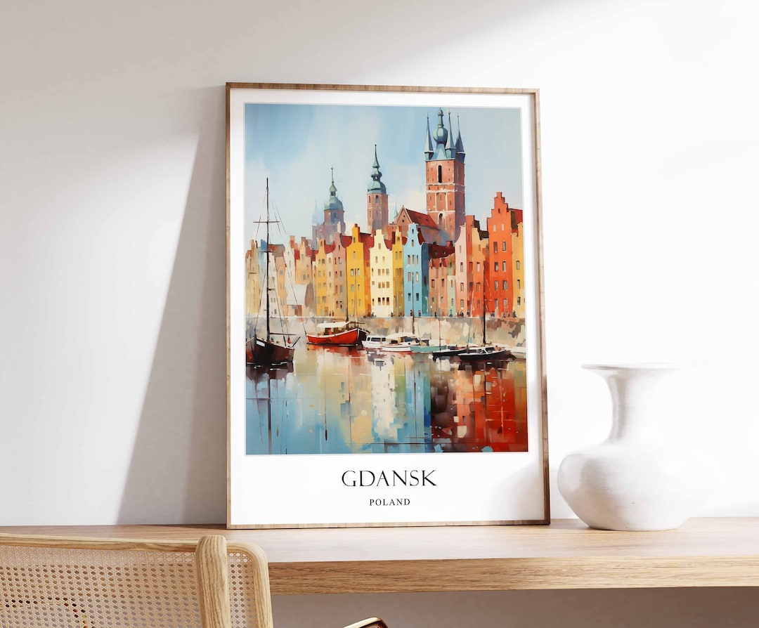 Gdansk Poster, Poland Poster, Baltic Sea Poster, Gdansk Travel Art ...