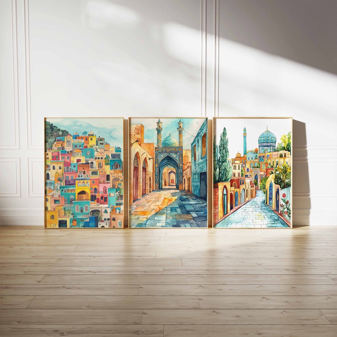 Set of 3 Iran Poster Set, Vintage Iran Art Set, Iran Poster, Persian ...