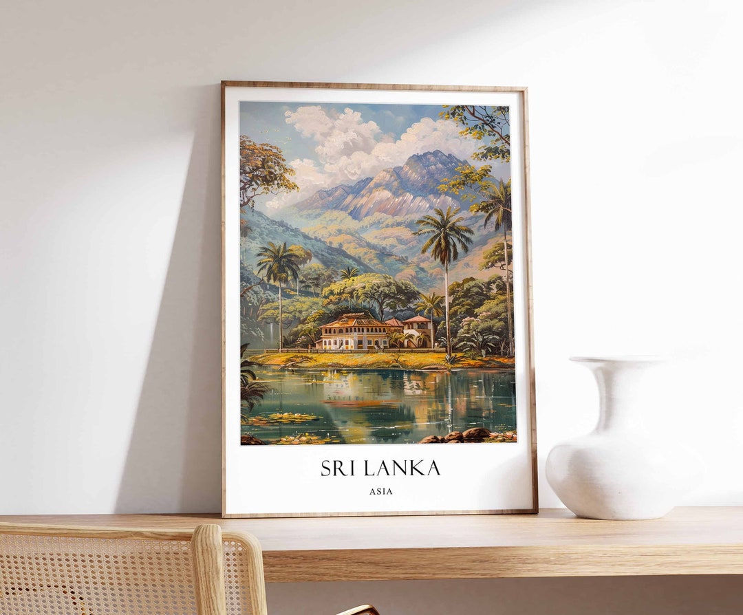 Sri Lanka Poster, Sri Lanka Wall Decor, Asia Travel Artwork, Cultural ...