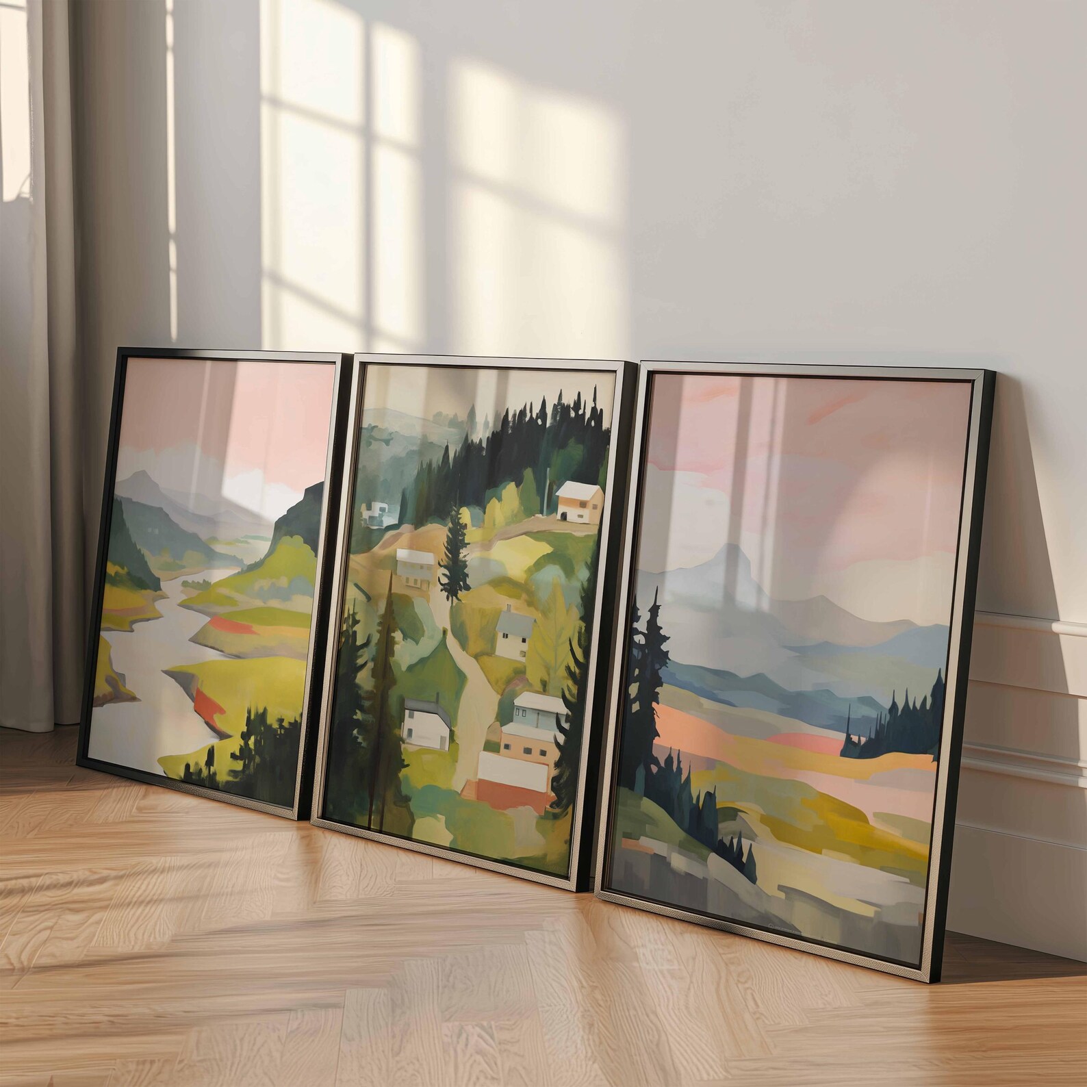 Set of 3 Oregon Posters, USA Travel Prints Set, Pacific Northwest Wall ...