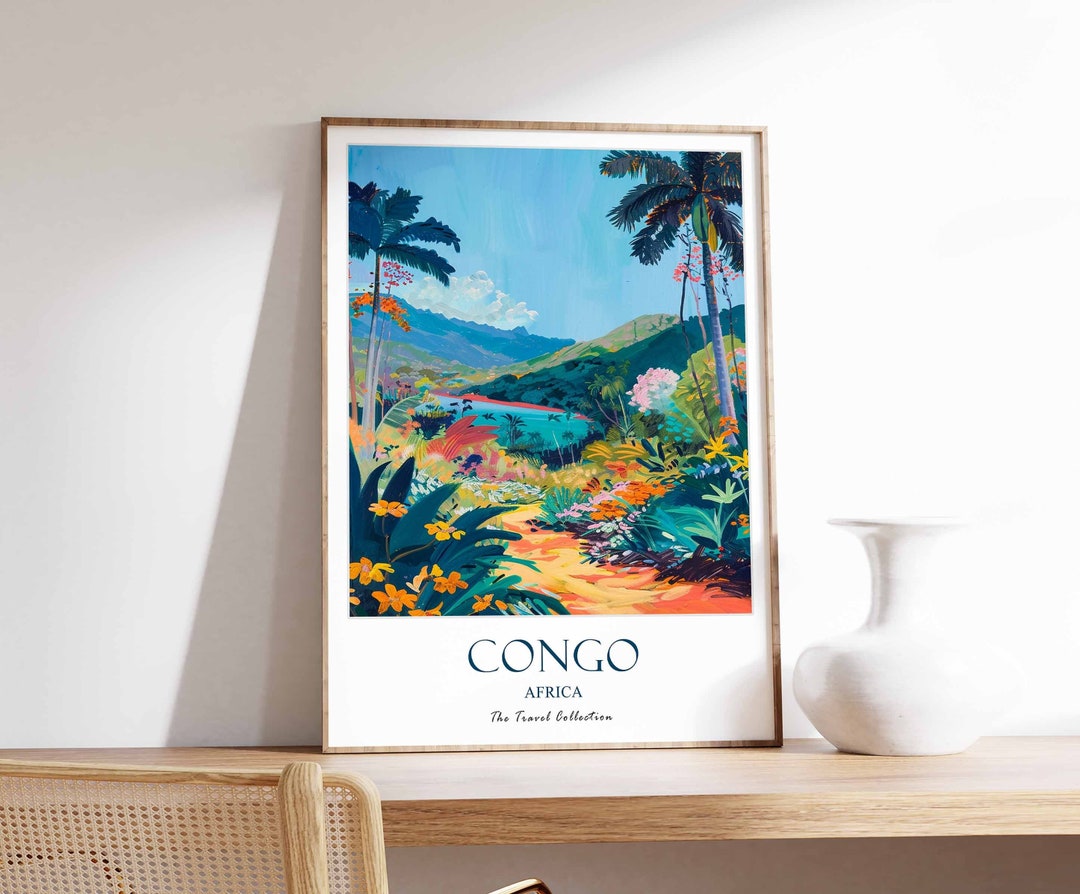 Congo Poster, Africa Poster, Jungle Poster, Rainforest Poster, Wildlife ...
