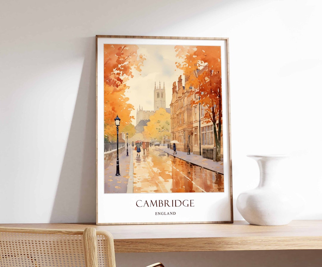 Cambridge Poster, England Poster, European Poster, Cambridge University ...