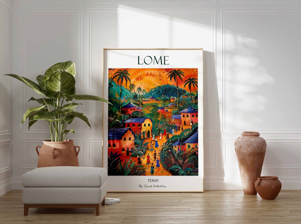 Lomé Poster, Togo Poster, Beach Travel Poster, History Poster, Ancient ...