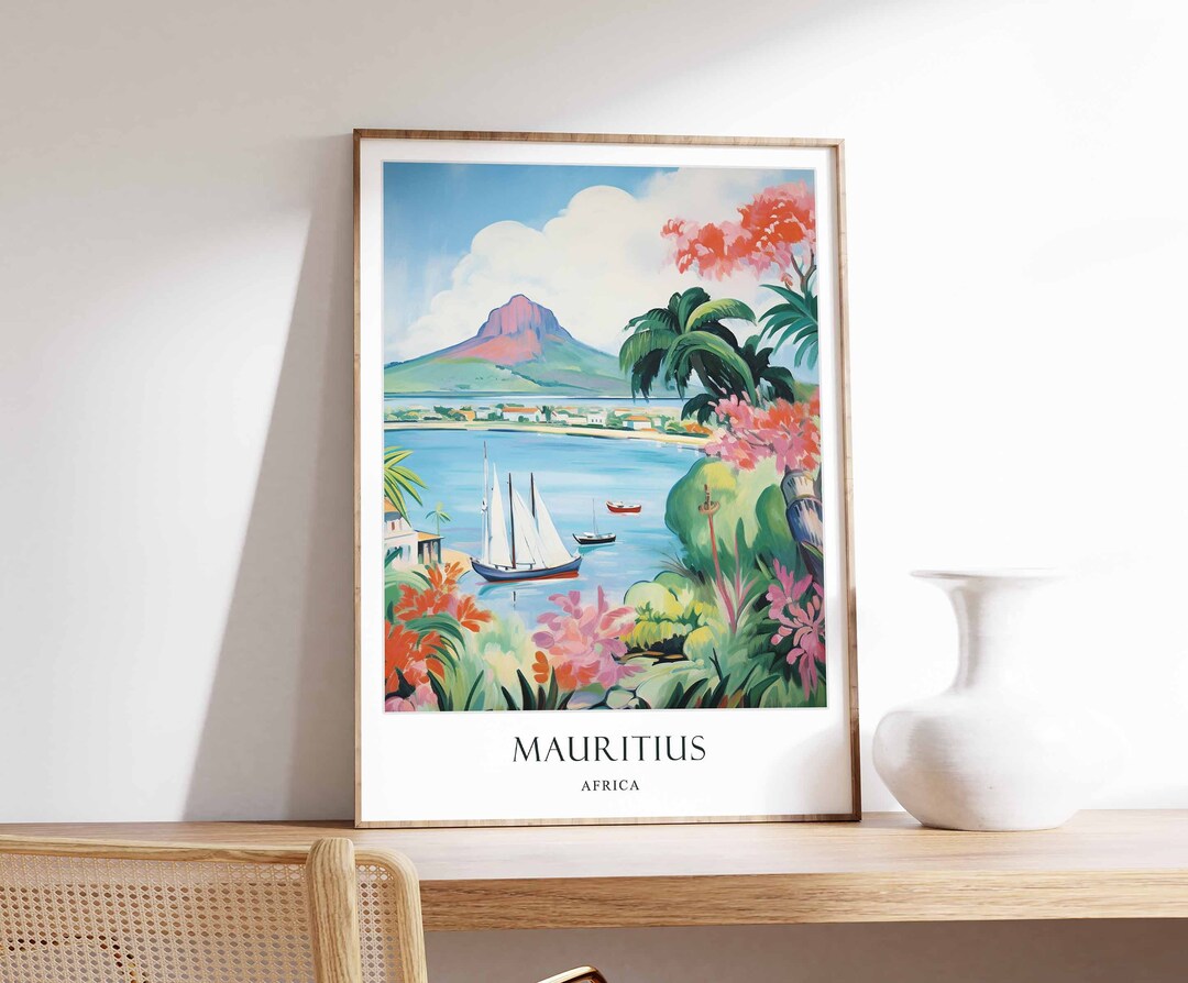 Mauritius Poster, Indian Ocean Poster, Island Poster, Paradise Poster ...