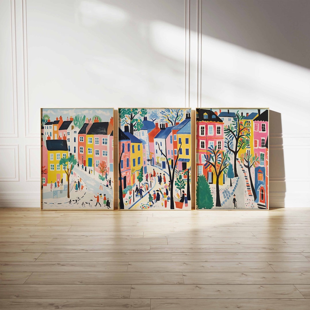 Set of 3 England Posters, Vintage British Aesthetic Prints, United ...