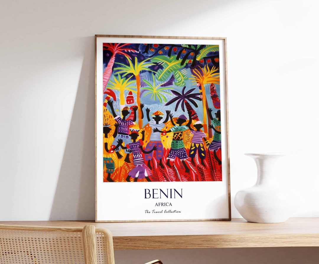 Benin Poster, West Africa Poster, Travel Poster, Beach Poster, Culture ...