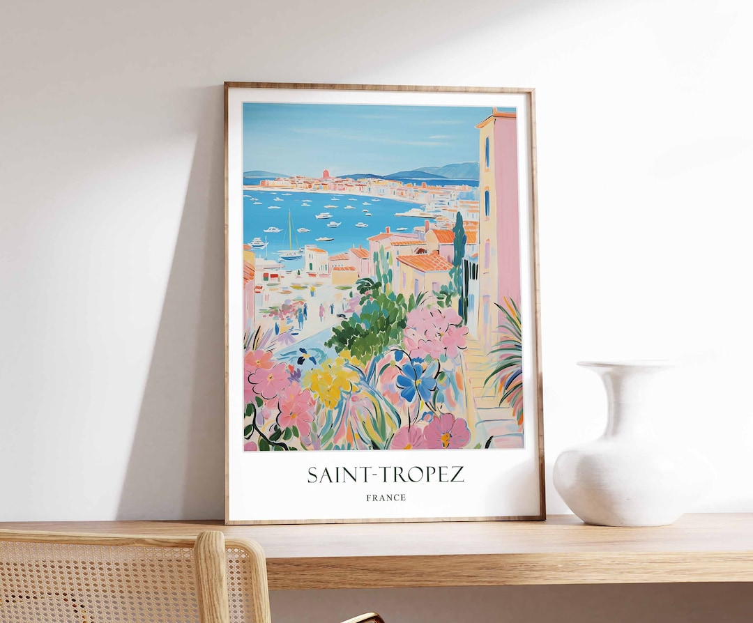 French Riviera Print, French Riviera Poster, Mediterranean Poster ...
