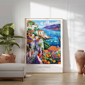 Sardinia Poster, Italy Poster, Mediterranean Poster, Coastal Decor ...