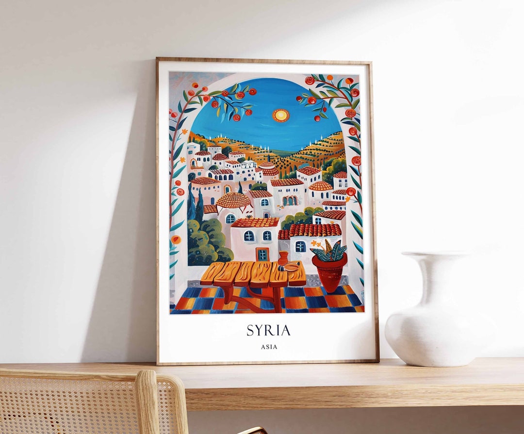Syria Poster, Islamic Decor, Islamic Art, Middle Eastern Art, Syria ...