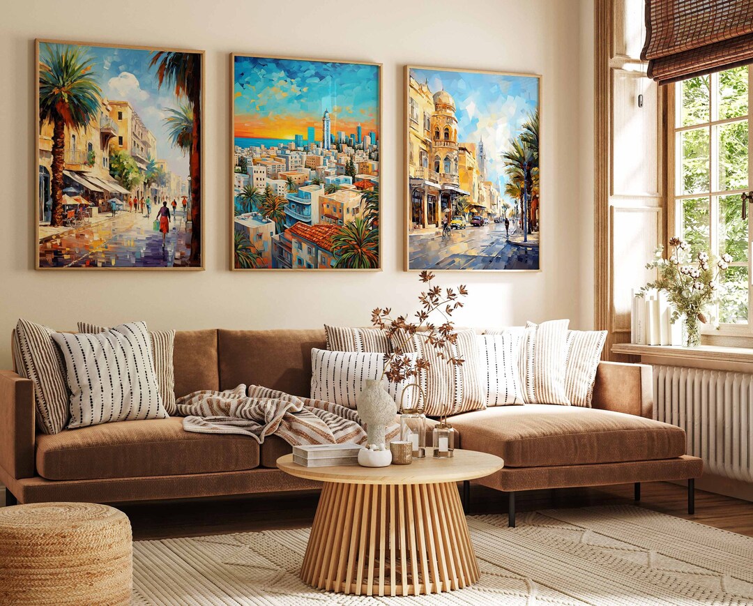 Set of 3 Tel Aviv Poster Set, Israel Travel Prints, Tel Aviv Travel ...
