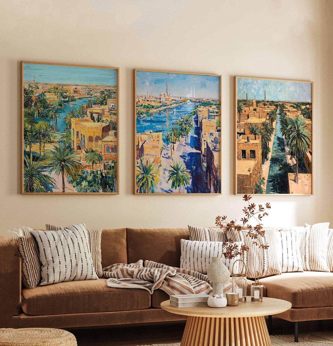 Set of 3 Baghdad Posters, Baghdad Prints, Travel Wall Art Set, Baghdad ...