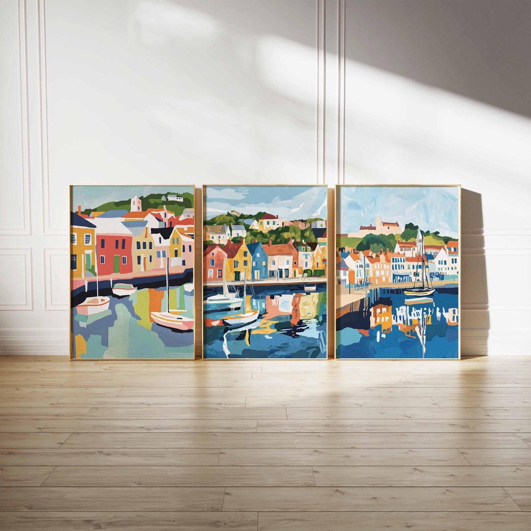 Set of 3 Gloucester Poster, England Travel Poster, European Poster, Gloucester Travel Print ...