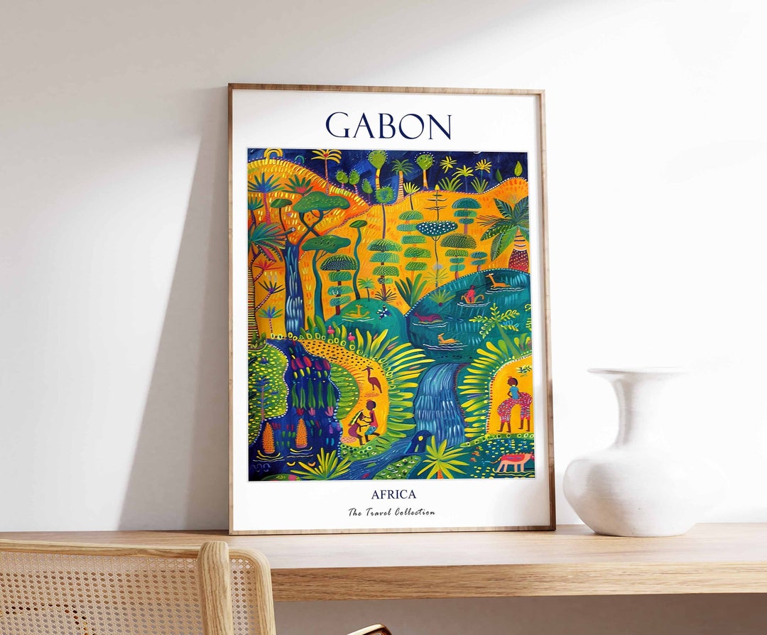 Gabon Poster, Africa Poster, African Art Poster, Gabon Wall Decor ...