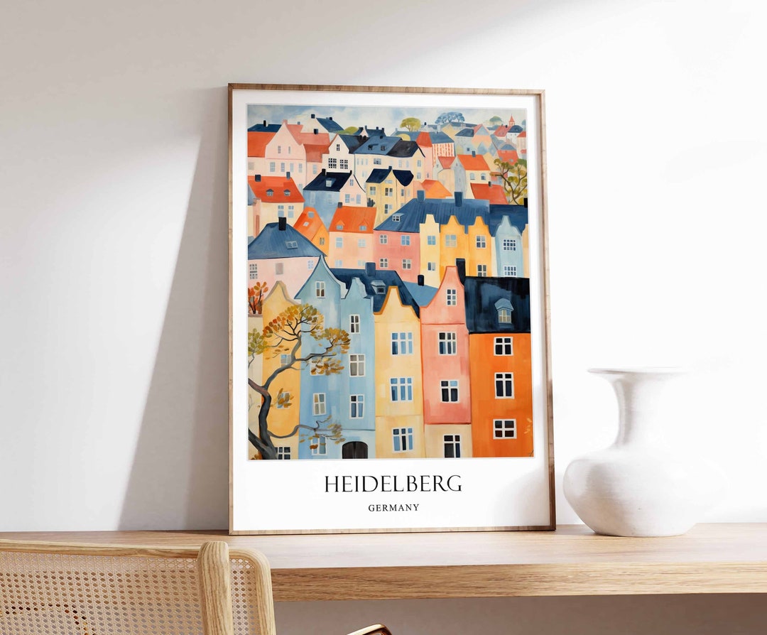 Heidelberg Poster, Germany Poster, European Poster, German Decor ...