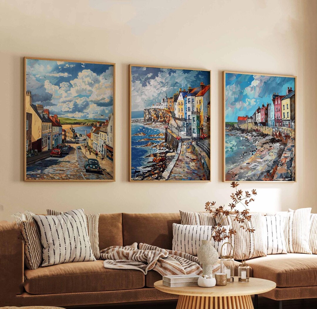 Set of 3 Portrush Posters, Northern Ireland Prints, Coastal Wall Art ...