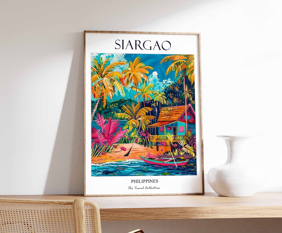 Siargao Poster, Philippines Poster, Asian Poster, Tropical Poster ...