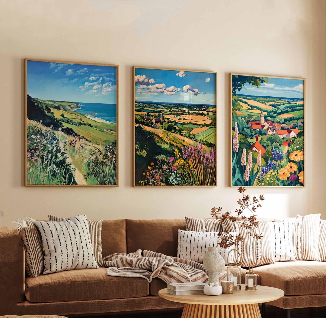 Set of 3 North Yorkshire Posters, England Travel Prints, Countryside ...