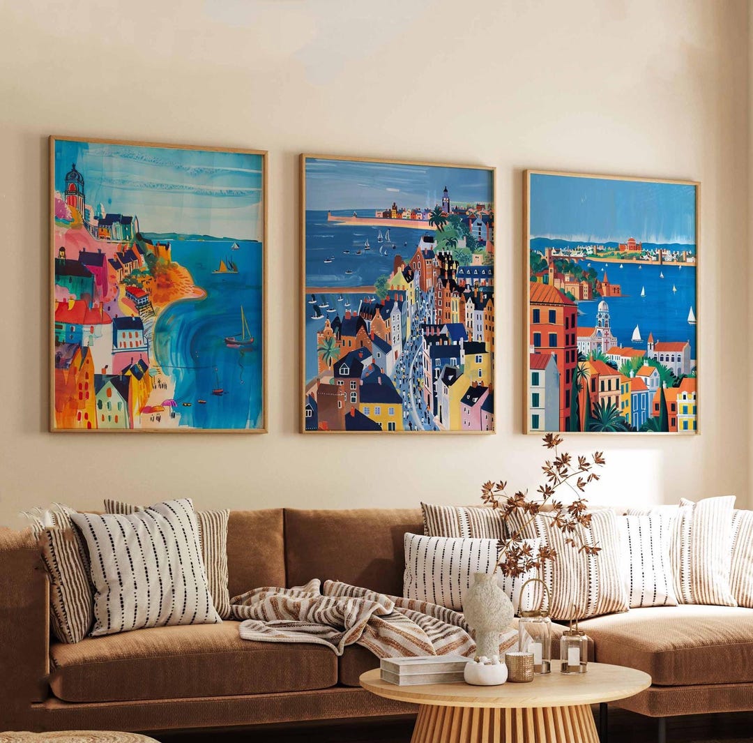 Set of 3 Merseyside Posters, England Travel Prints, Merseyside Wall Art ...