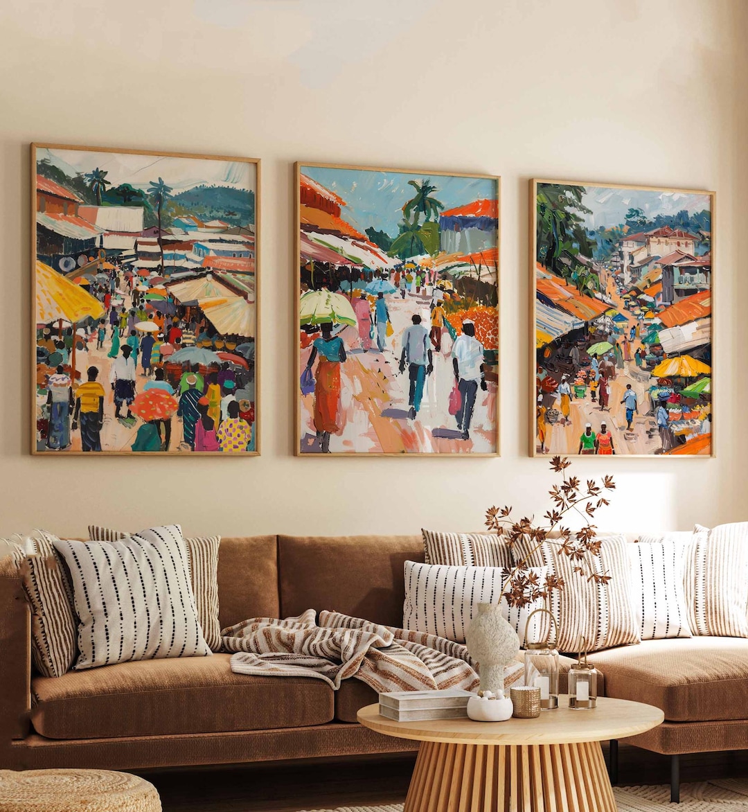 Set of 3 Yaoundé Posters, Yaoundé Cameroon Prints, Cameroon Wall Art ...