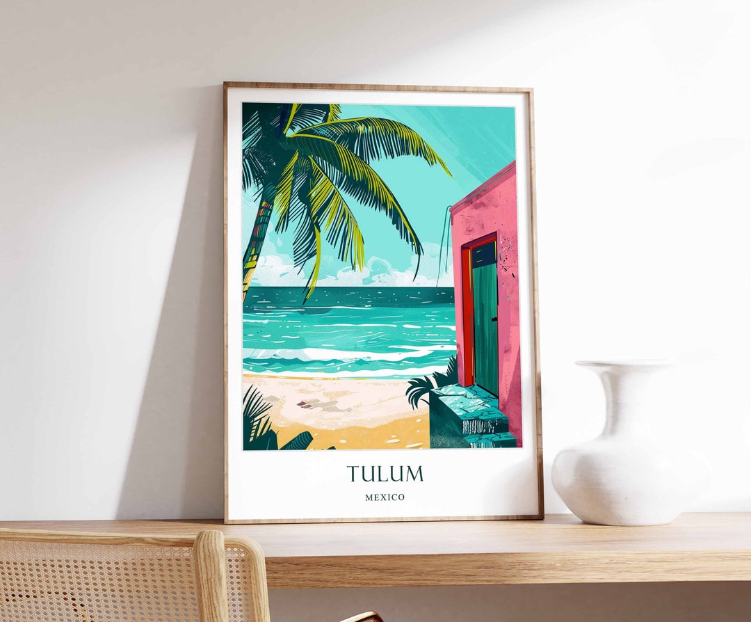 Tulum Poster, Mexico Poster, Mayan Poster, Tulum Travel Print, Tulum ...