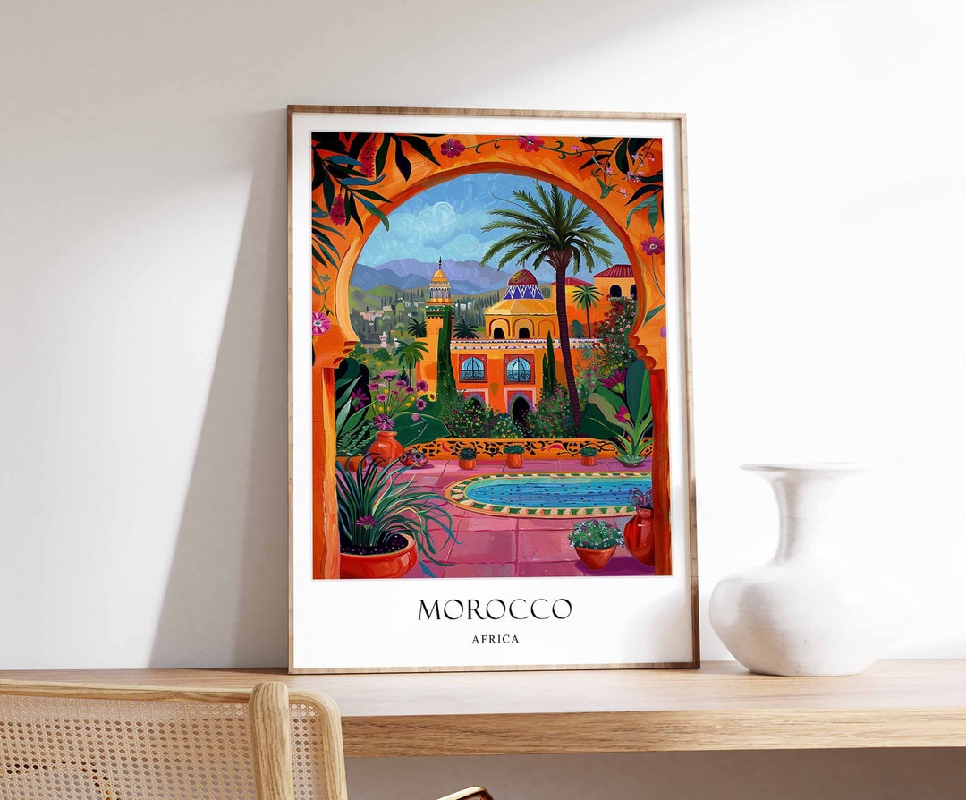 Morocco Poster, Marrakech Poster, Sahara Desert Poster, North African ...