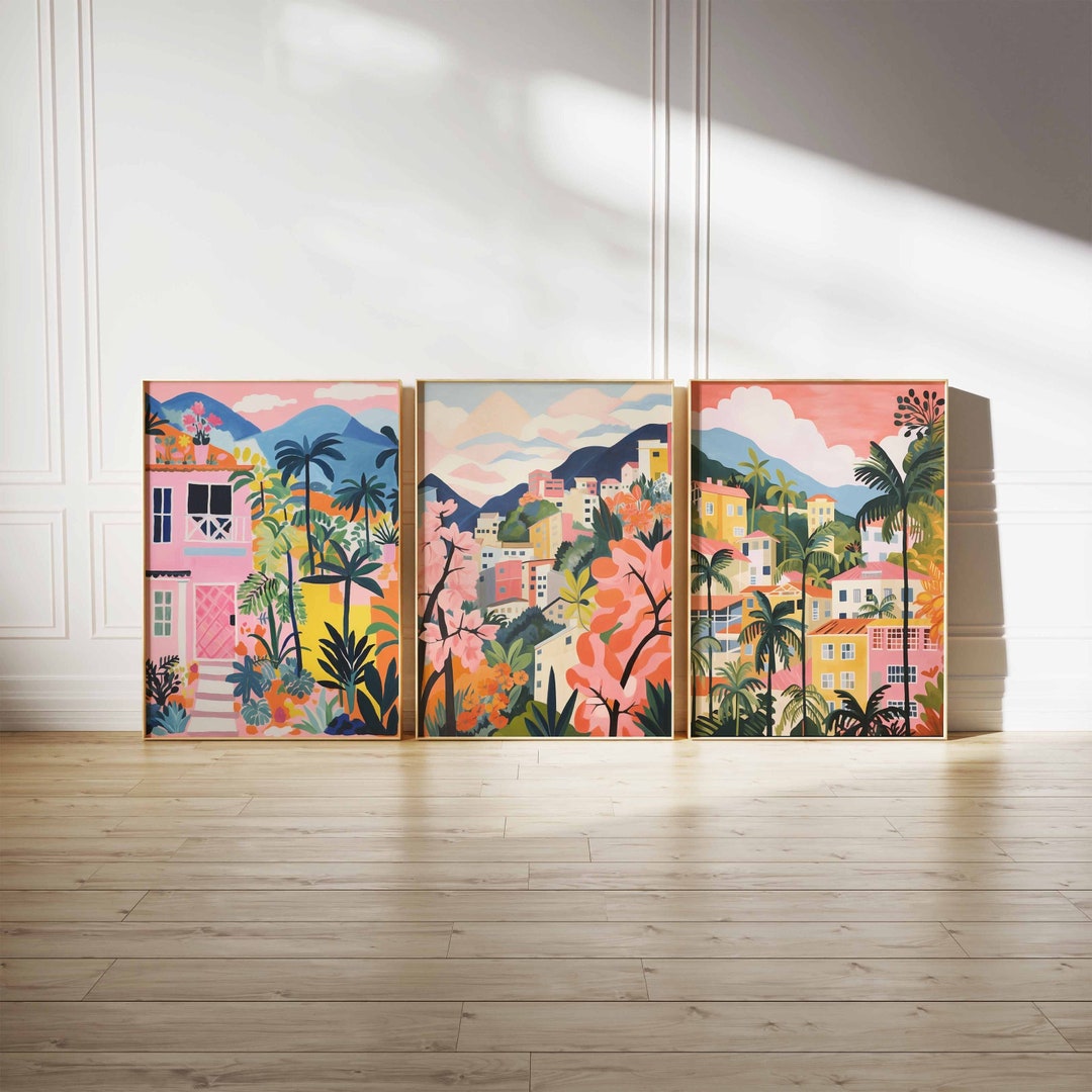 Set of 3 Medellín Colombia Posters, Vintage Colombian Floral Prints ...