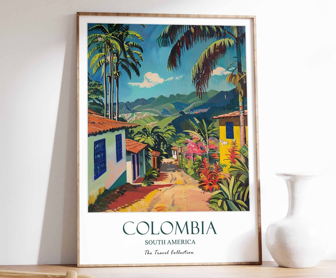 Colombia Print, Colombia Travel Poster, South America Travel Art ...