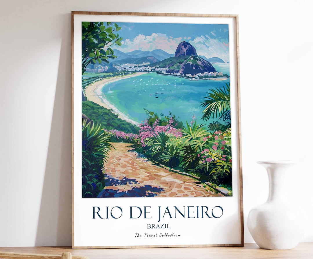 Rio De Janeiro Print, Rio De Janeiro Travel Poster, Brazil Travel Print ...