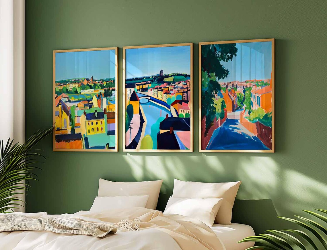 Set of 3 Dudley Posters, England Travel Prints, UK Town Poster Set ...