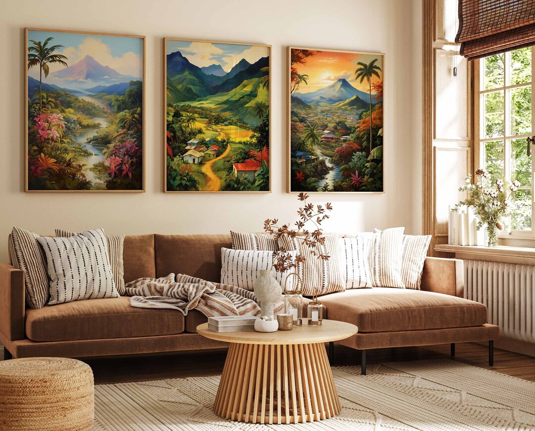 Set of 3 Venezuela Poster Set, Vintage Venezuela Floral Prints ...