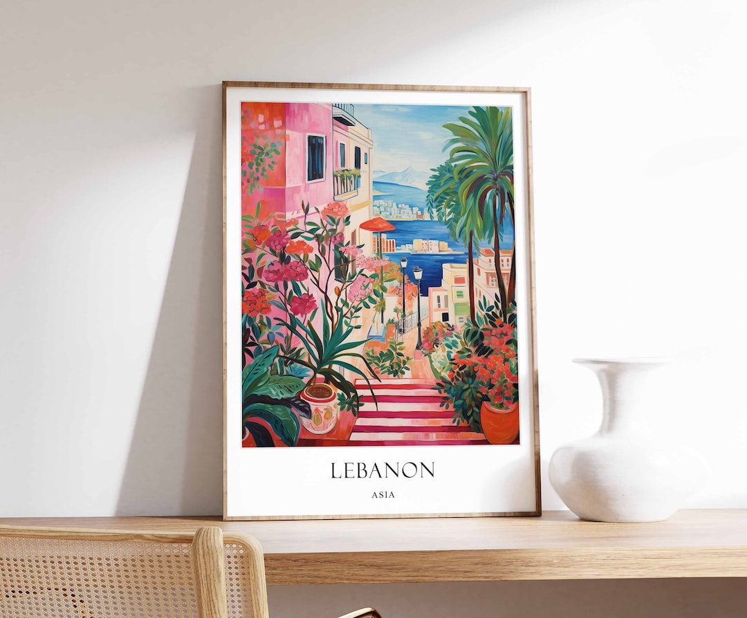 Lebanon Poster, Beirut Poster, Middle East Poster, Mediterranean Poster ...