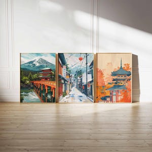 Set of 3 Sendai Posters, Sendai Japan Prints, Tohoku Region Wall Art ...