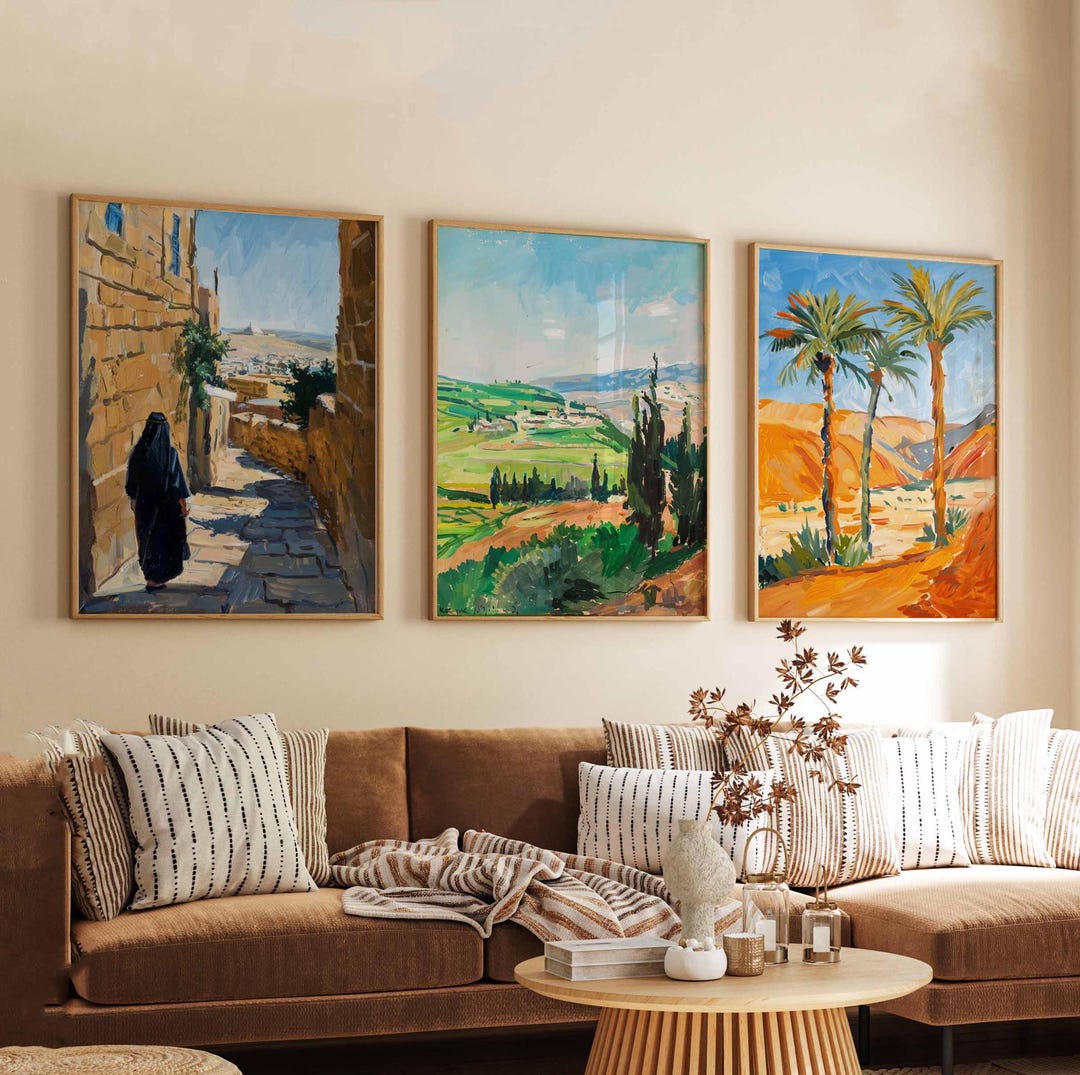 Set of 3 Palestine Posters, Palestine Travel Prints, Palestine Wall Art ...