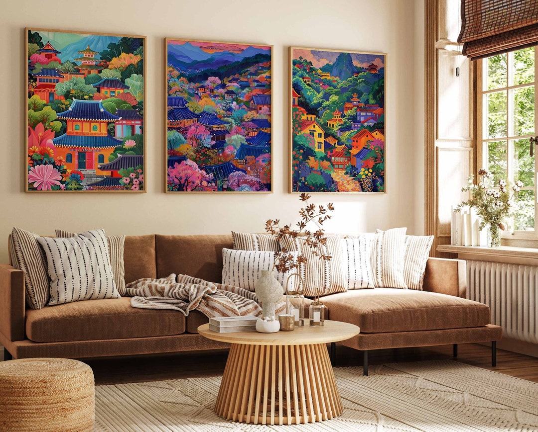 Set of 3 South Korea Posters, South Korea Travel Prints, South Korea ...