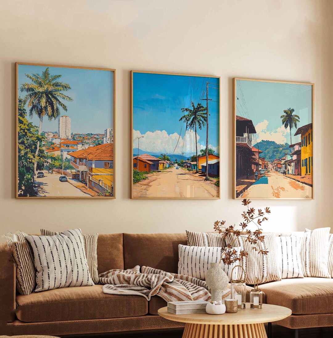 Set of 3 Democratic Republic of Congo Posters, African Prints, DRC Wall ...