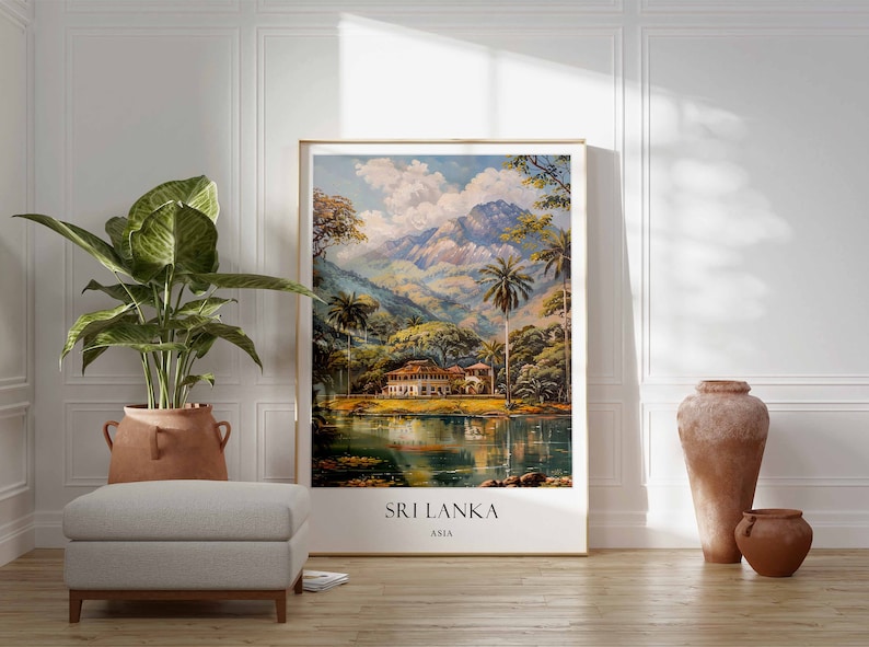 Sri Lanka Poster, Sri Lanka Wall Decor, Asia Travel Artwork, Cultural ...
