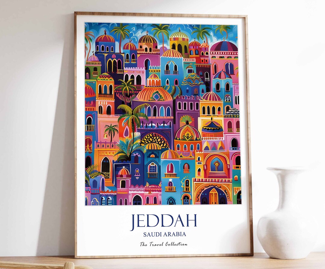Jeddah Print, Jeddah Travel Poster, Saudi Arabia Poster, Islamic Decor ...
