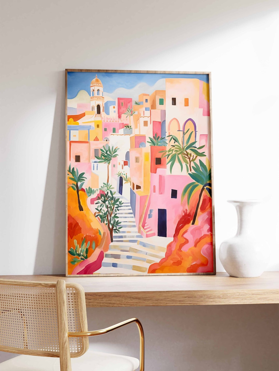 Algeria Travel Print, Algerian Floral Poster, Islamic Wall Art, Folk ...