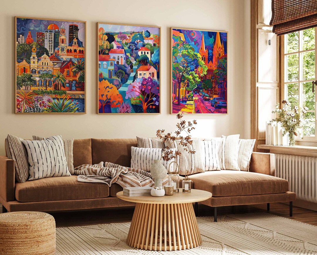 Set of 3 Adelaide Poster Set, Australia Travel Prints, Australian ...