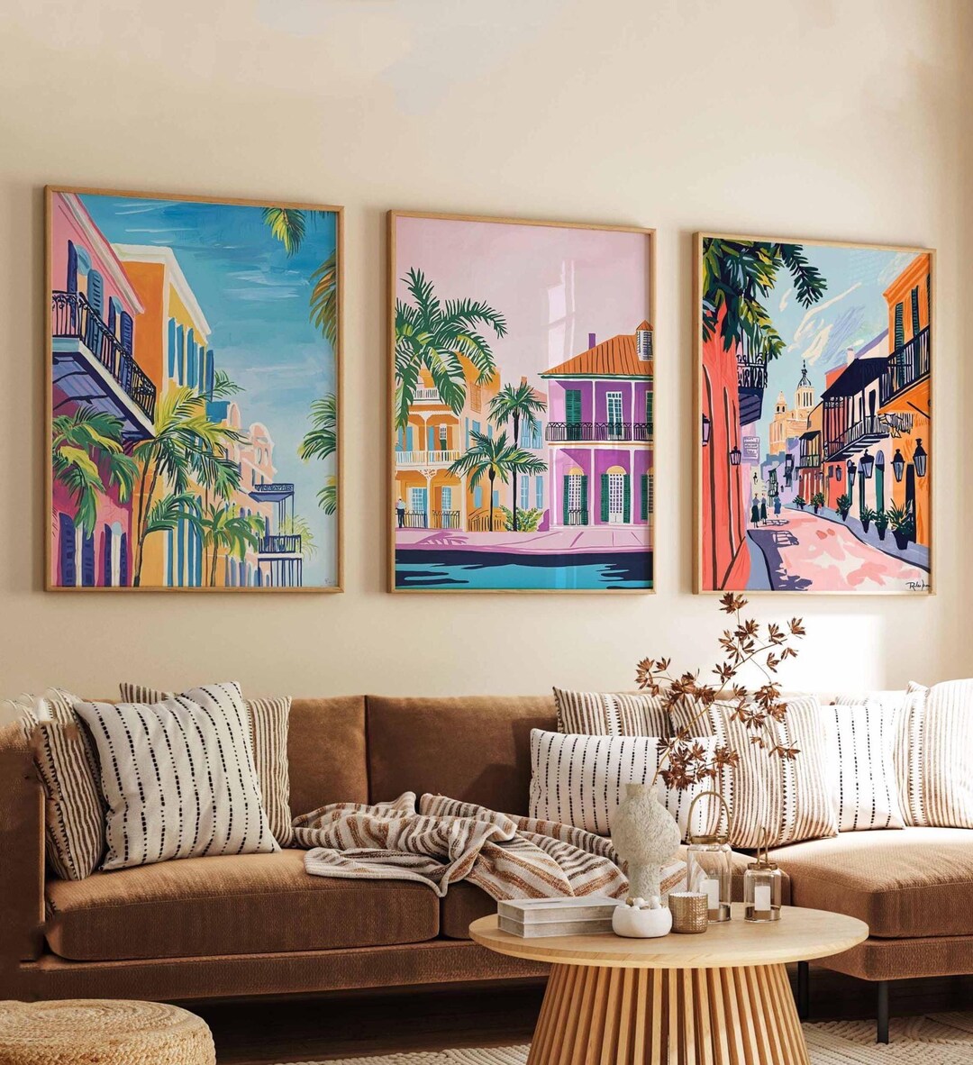 Set of 3 New Orleans Posters, USA Prints, Louisiana Wall Art Sets, New ...