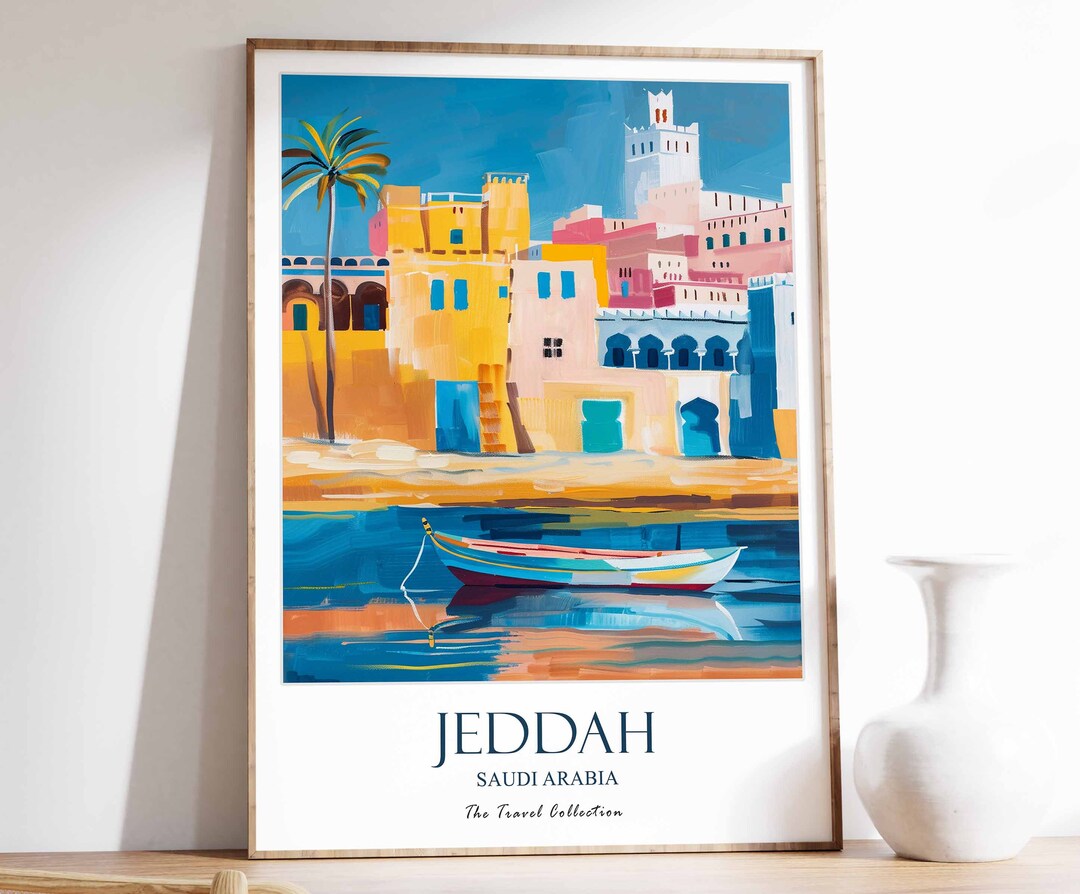 Jeddah Print, Jeddah Travel Poster, Saudi Arabia Poster, Islamic Decor ...