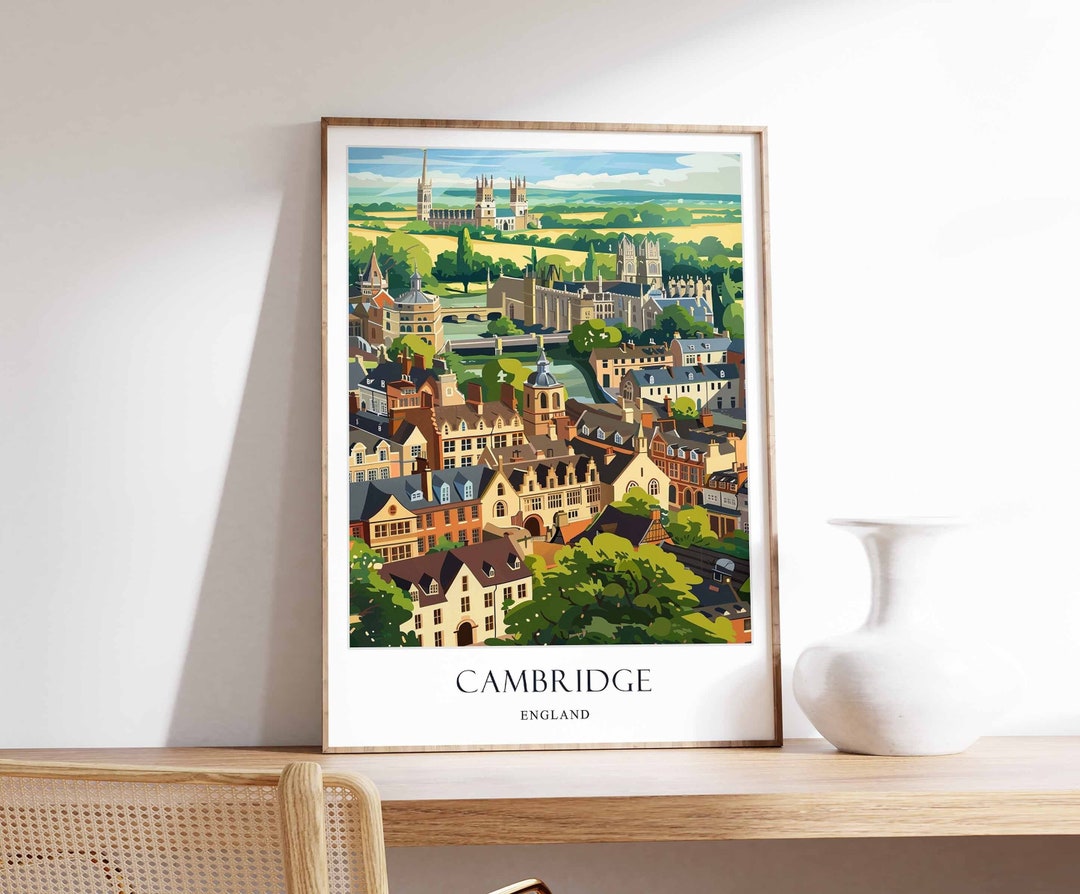 Cambridge Poster, England Poster, European Poster, Cambridge University ...
