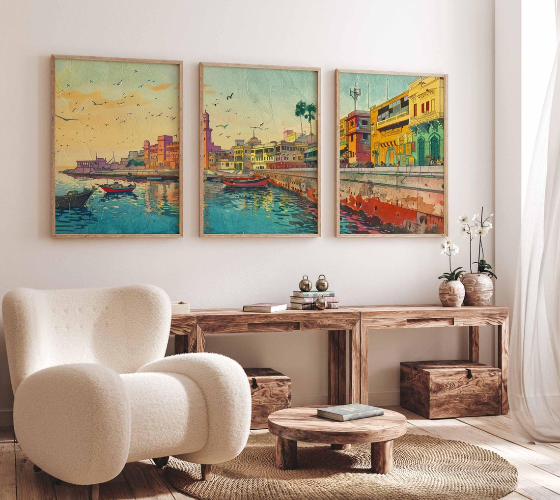 Set of 3 Karachi Posters, Pakistan Travel Prints, Karachi Travel Art ...
