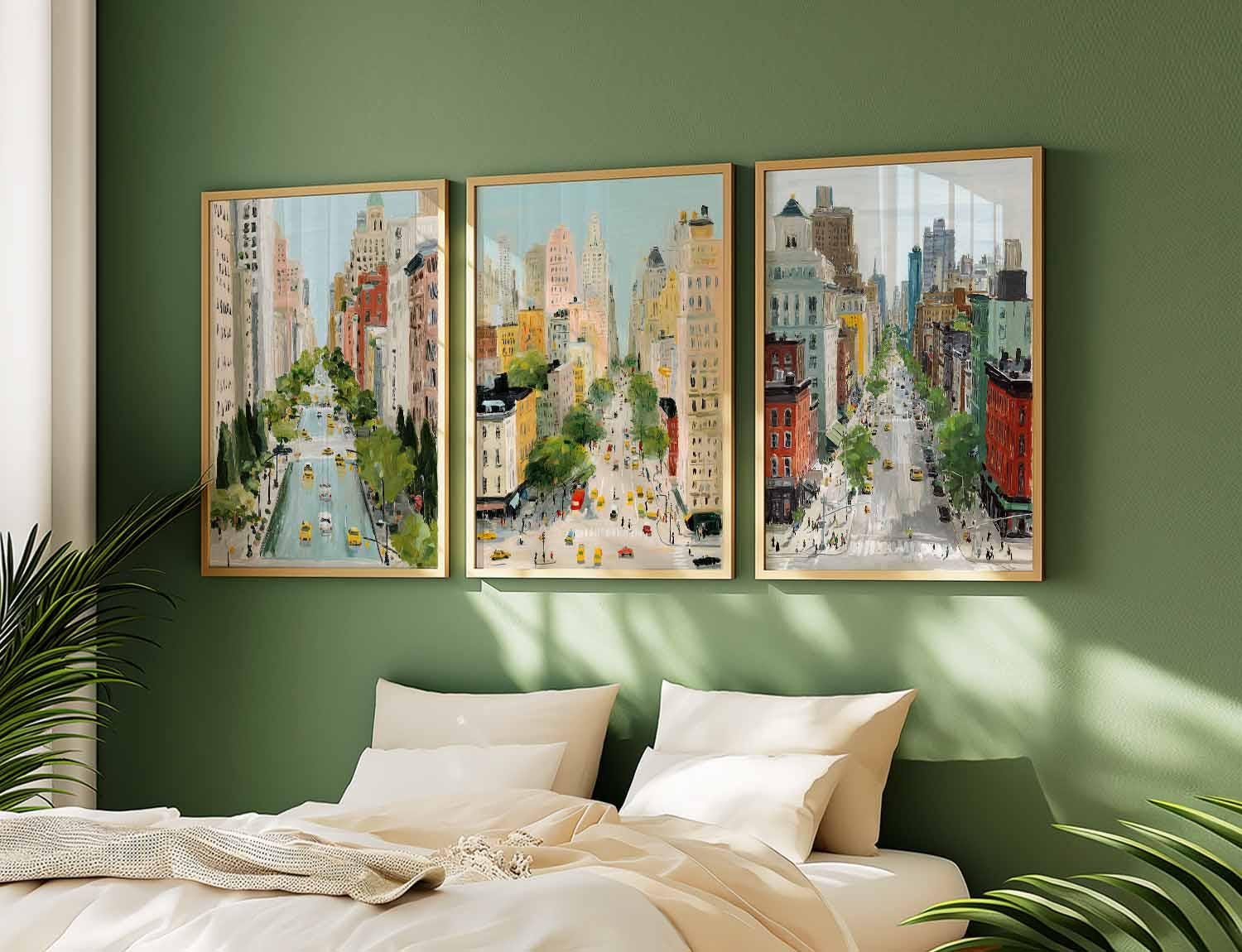 Set of 3 New York City Posters, USA Travel Prints, NYC Skyline Wall Art ...