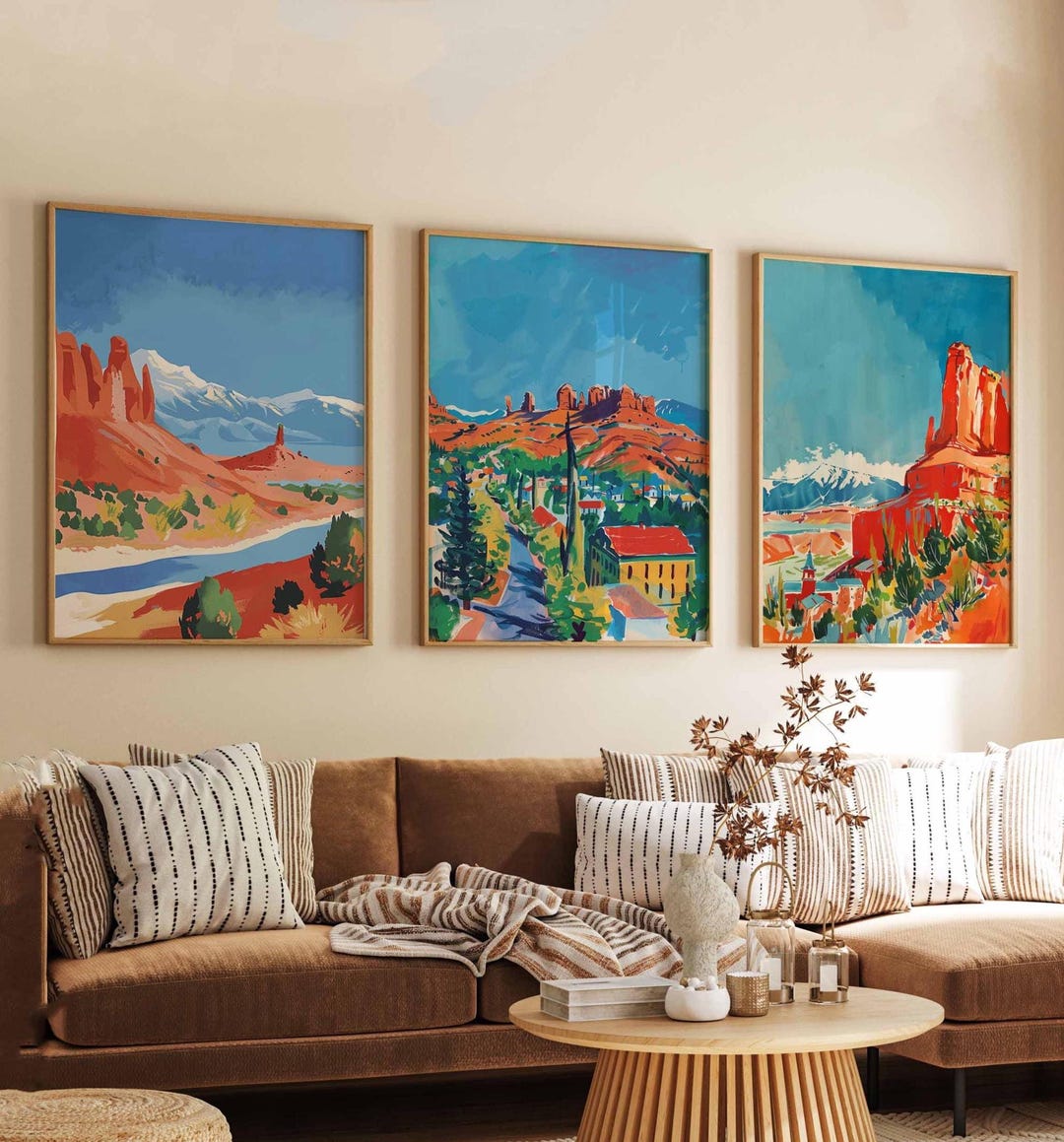 Set of 3 Utah Posters, USA Prints, Southwestern Wall Art Sets, Utah ...