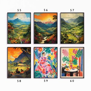 Cuba Poster Set, Latin American Travel Prints, Floral Art, Havana Decor ...