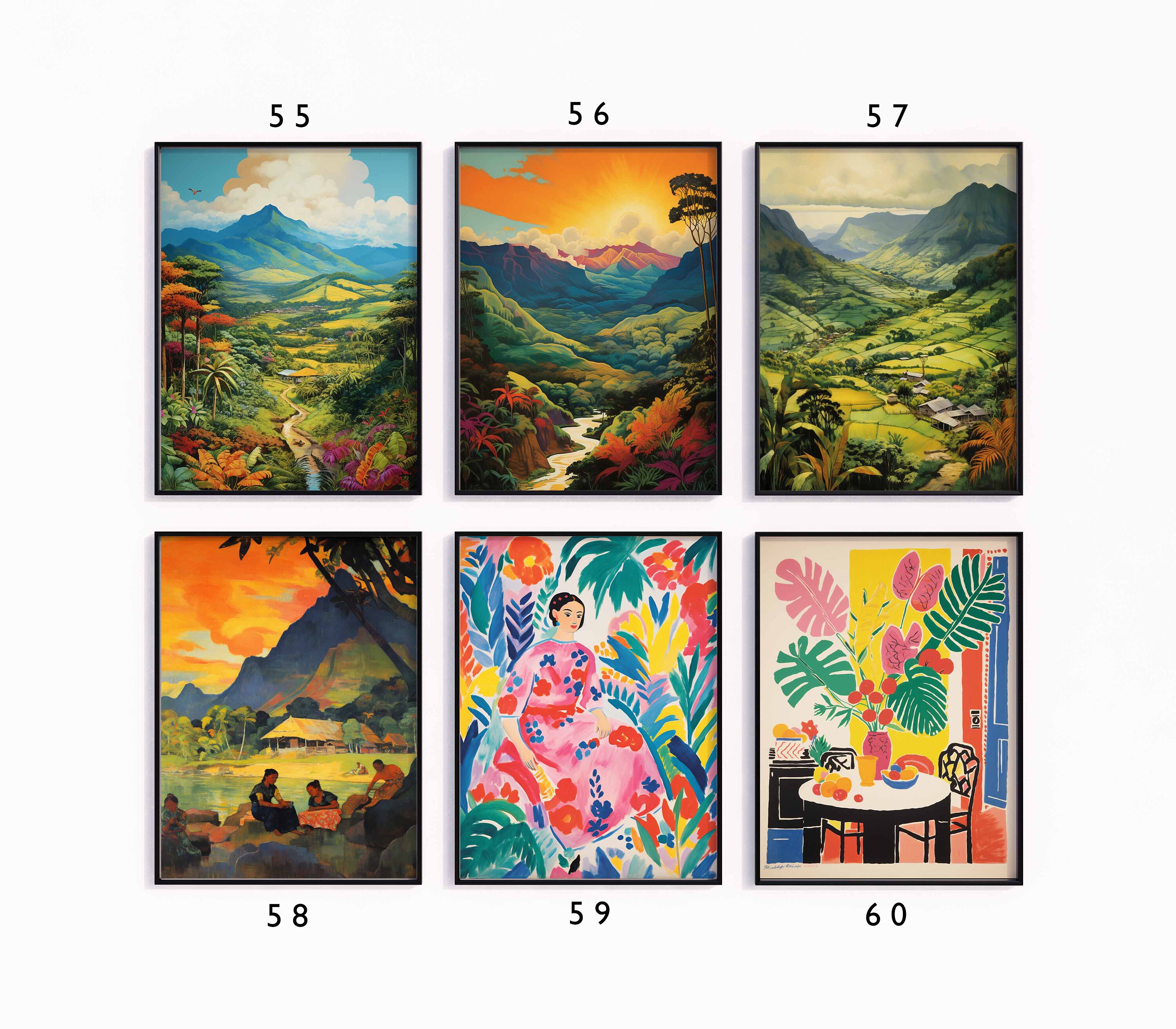 Cuba Poster Set, Latin American Travel Prints, Floral Art, Havana Decor ...