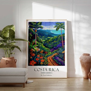 Costa Rica Poster, Costa Rica Travel Print, North America Travel Art ...